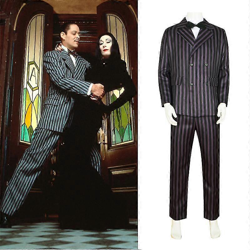 Wednesday Addams Costume Men's Outfits Morticia Maxi Sleeve Suits ...