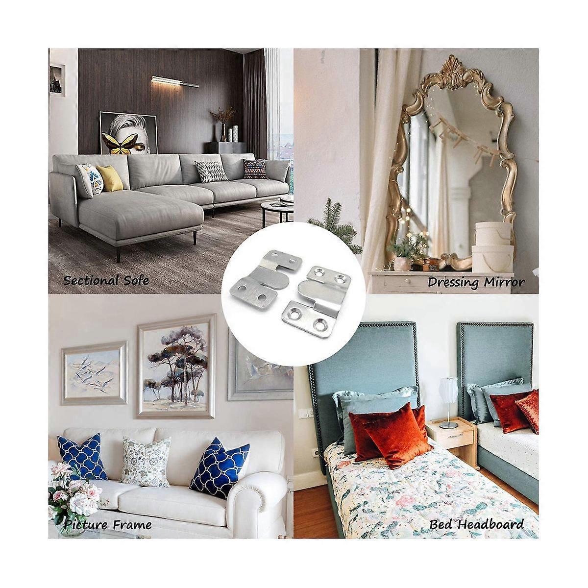 20Pcs Art Painting Interlocking Hook Wall Photo Frame Z Clip Stainless ...