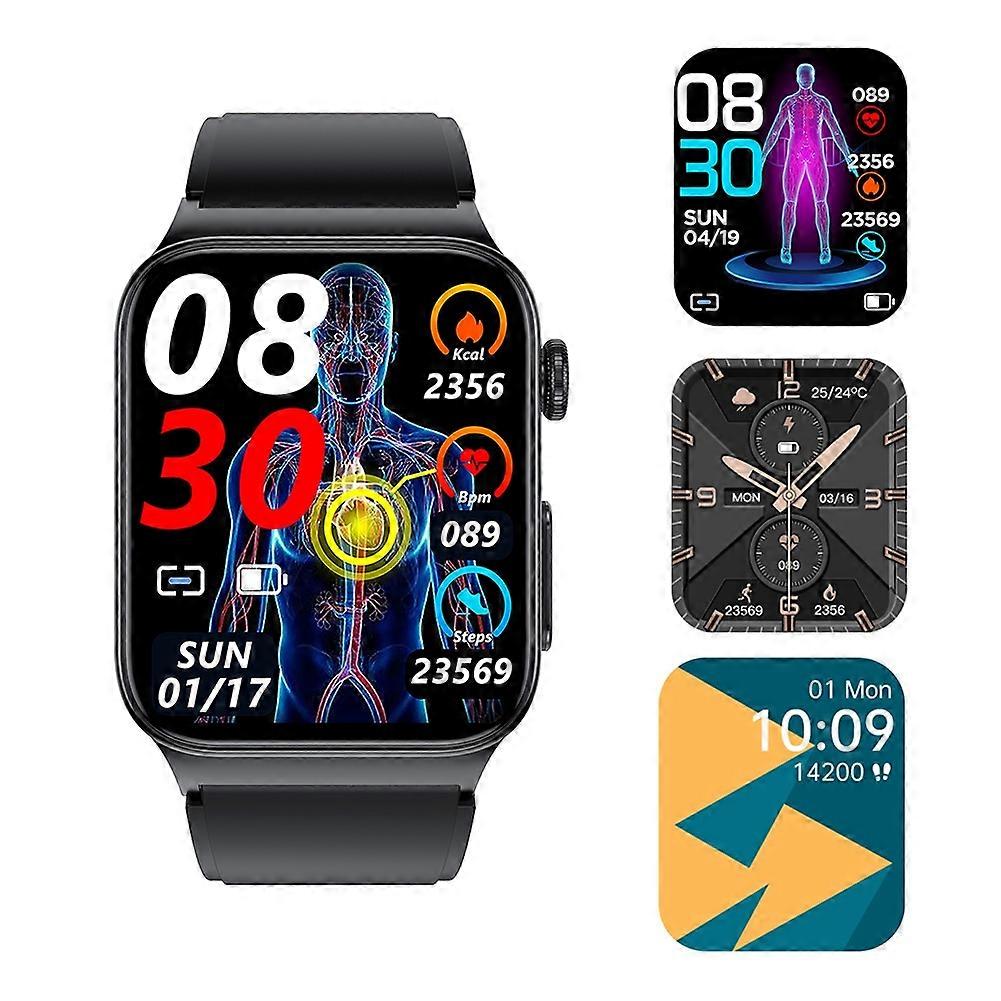 E500 Intelligent Non-Invasive Blood Glucose Clock ECG + PPG Blood ...