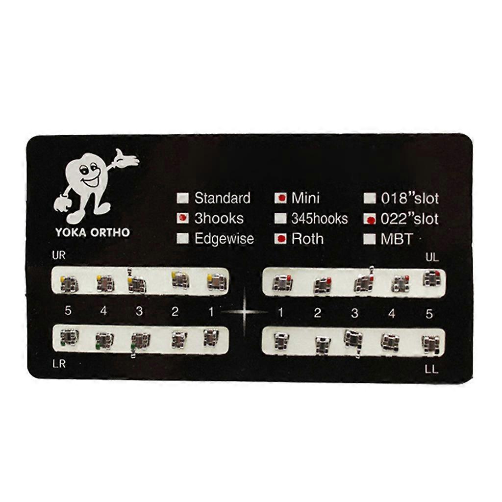Orthodontic Metal Bracket 0.022 345 with Hooks 20 Brackets/Pack | Fruugo UK