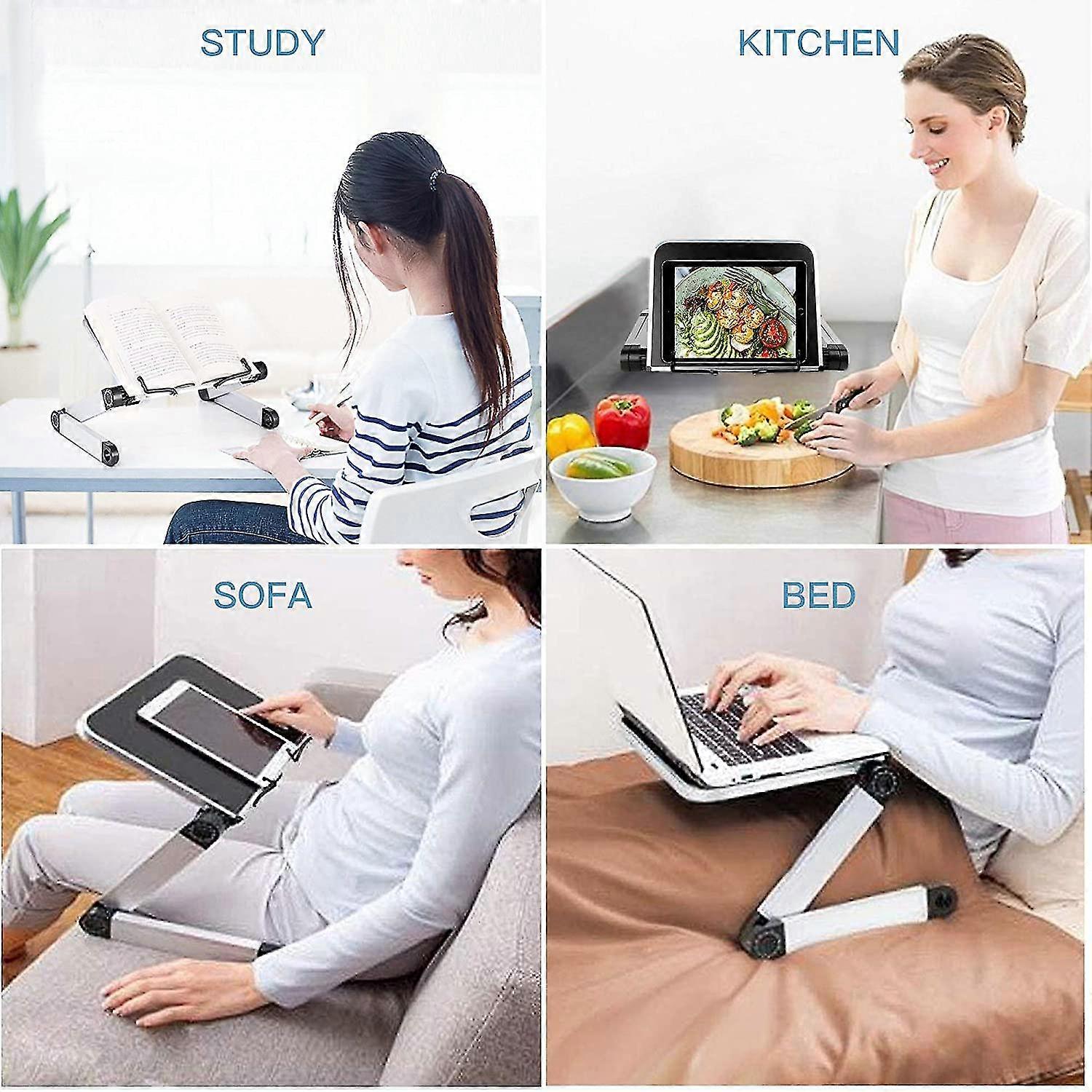 Foldable Book Stand With Aluminum Arm, Height And Angle Adjustable Book ...