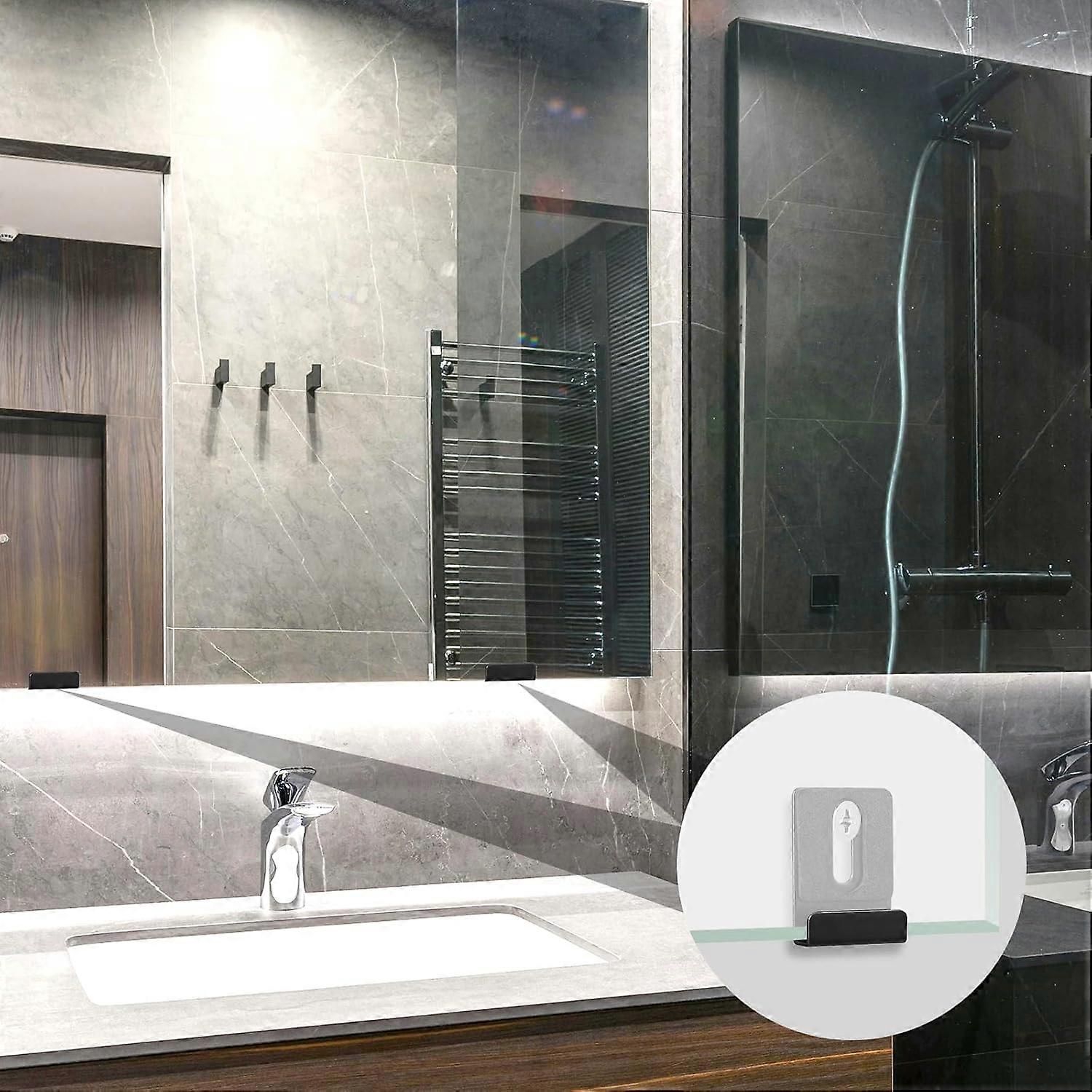 8 Pcs Metal Mirror Clamps Kit, Metal Mirror Clips with Screws Rubber ...