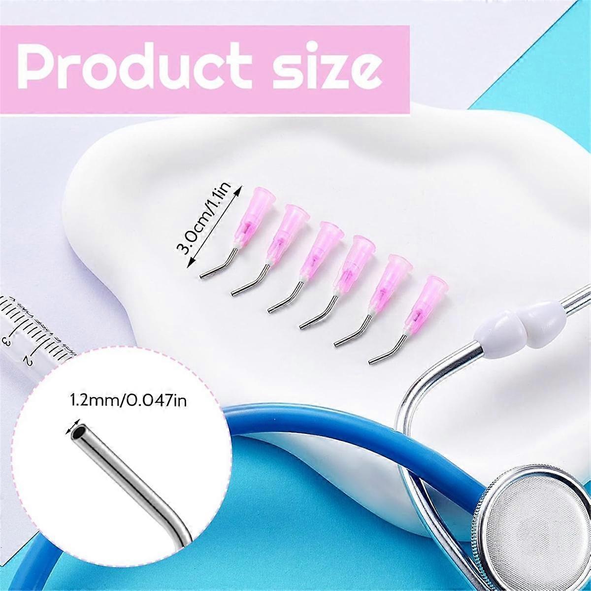 300 Pcs Bent Dispensing Tips Blunt Tip Dispensing Needles Dental Pre ...