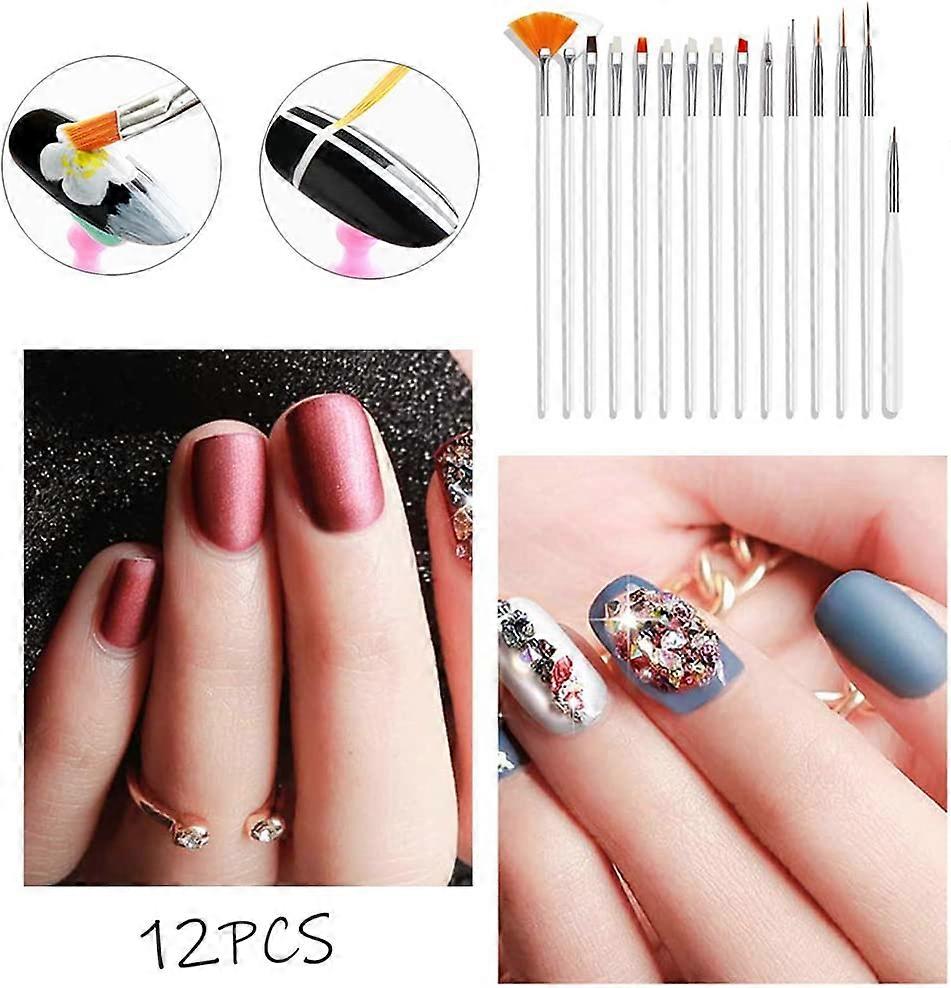 Nail Art Kit,83 Pieces Nail Art Kits,with 15 Brush Brushes,5 Dotting ...