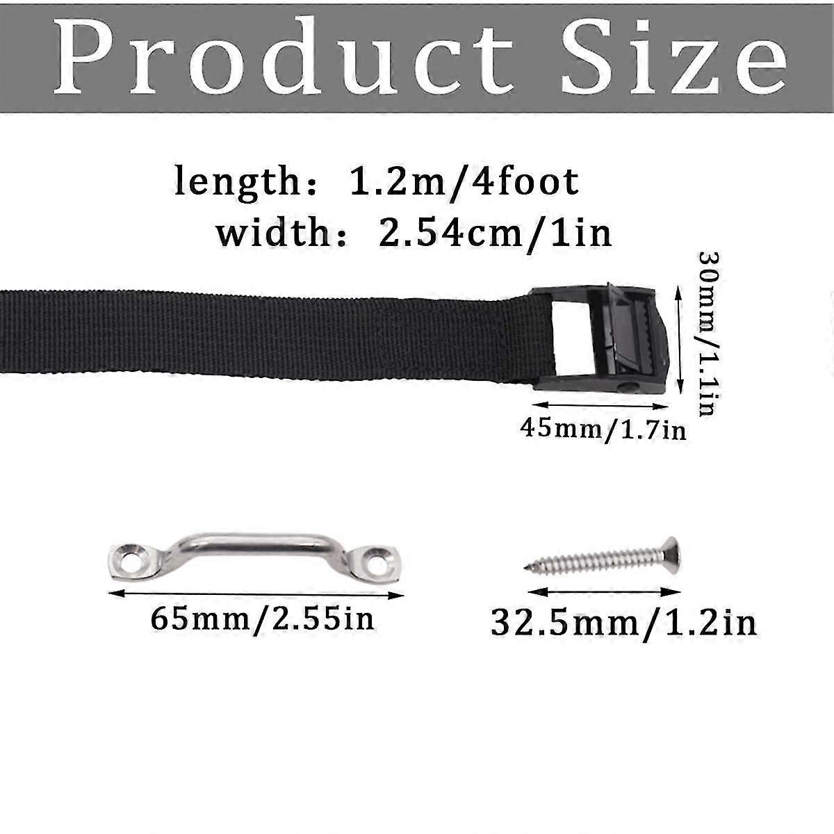 1inch X 4ft Battery Tie Down Strap Kit With Stainless Steel Cam Buckle ...
