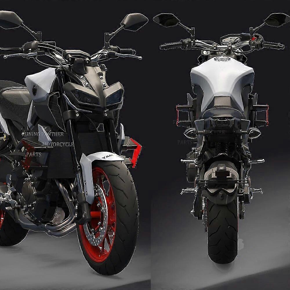 Mt-09 2017-2020 Motorcycle Parts Side Downforce Naked Spoilers Fixed ...