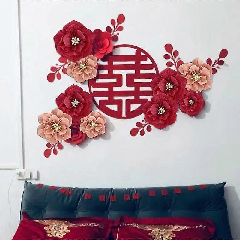 Crepe Paper Flowers DIY Handmade Paper Flower Wall Art Decoration for ...