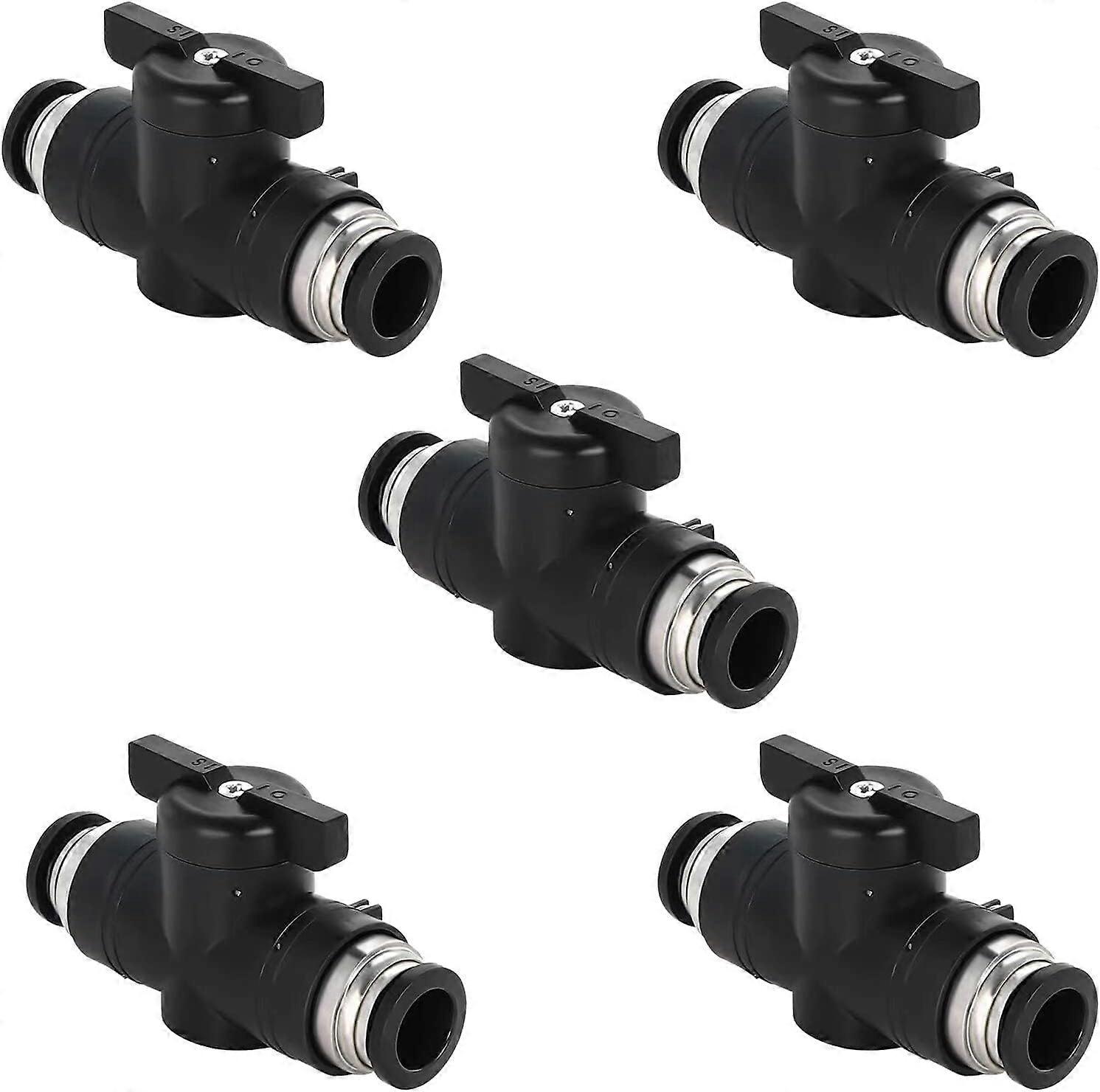 5-pack 6mm pneumatic connector, compressed air pneumatic shut-off valve ...