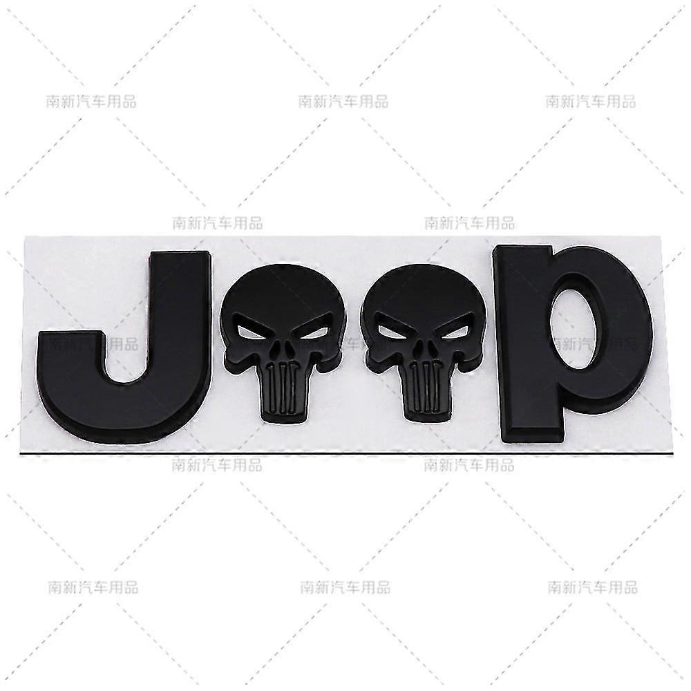 3d Metal Skull Emblem Badge For Jeep Auto Car Stickers Accessories For ...