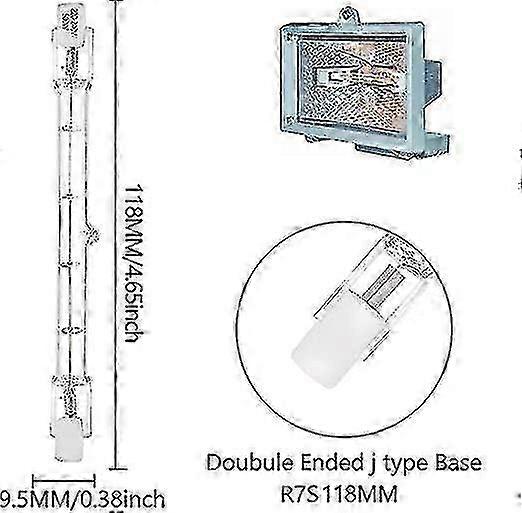5pcs 500w R7s Linear Halogen Floodlight J118 500w Double Ended Security ...