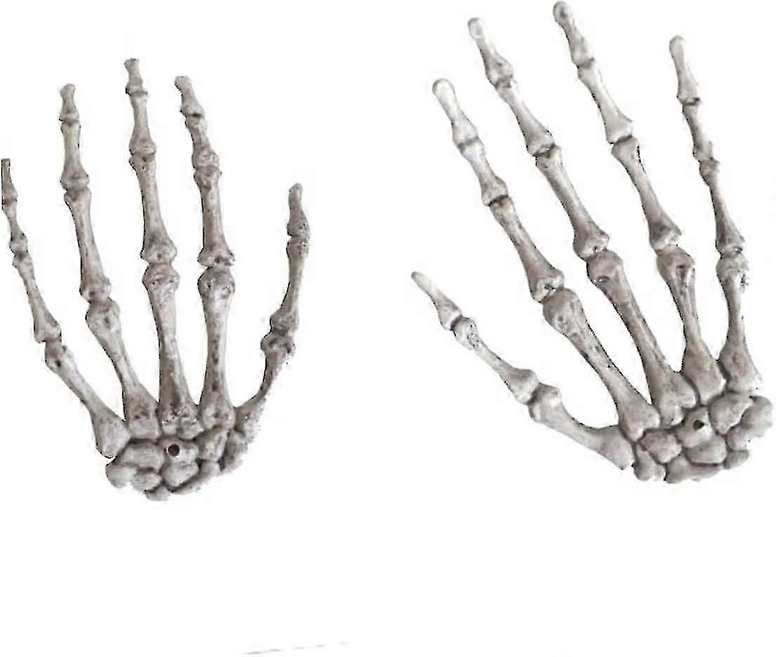 2pairs Halloween Skeleton Hands - Realistic Life Size Severed Plastic ...