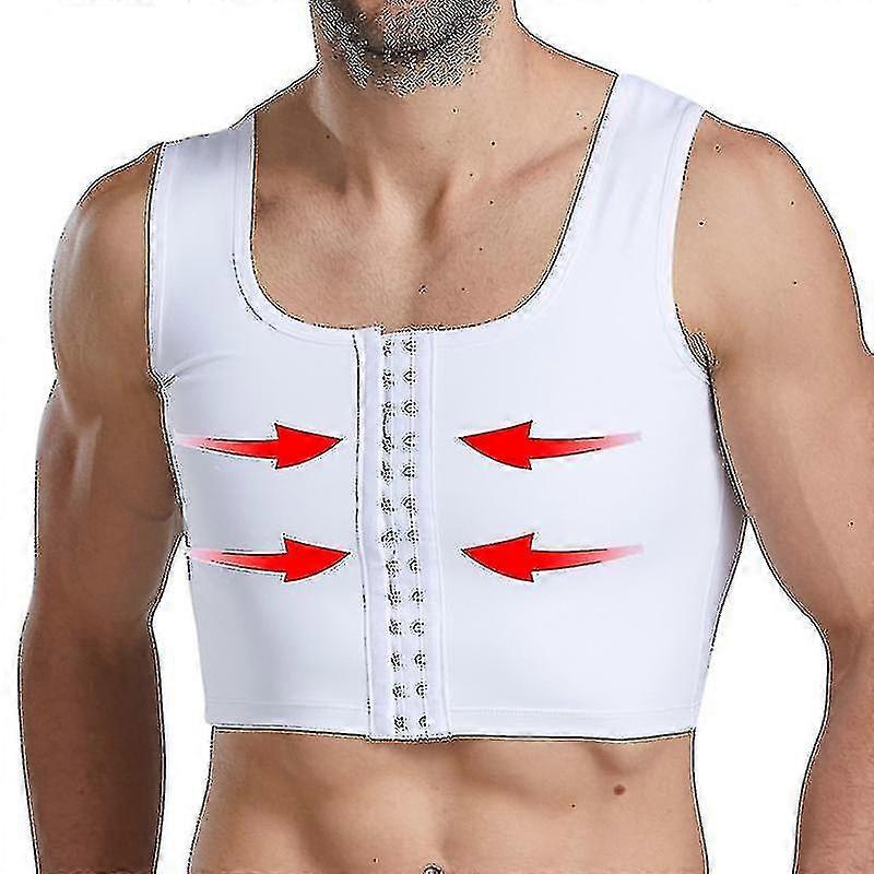 Men's Gynecomastia Compression Vest - Slimming Chest Shaper, Posture Support & Stomach Control ...