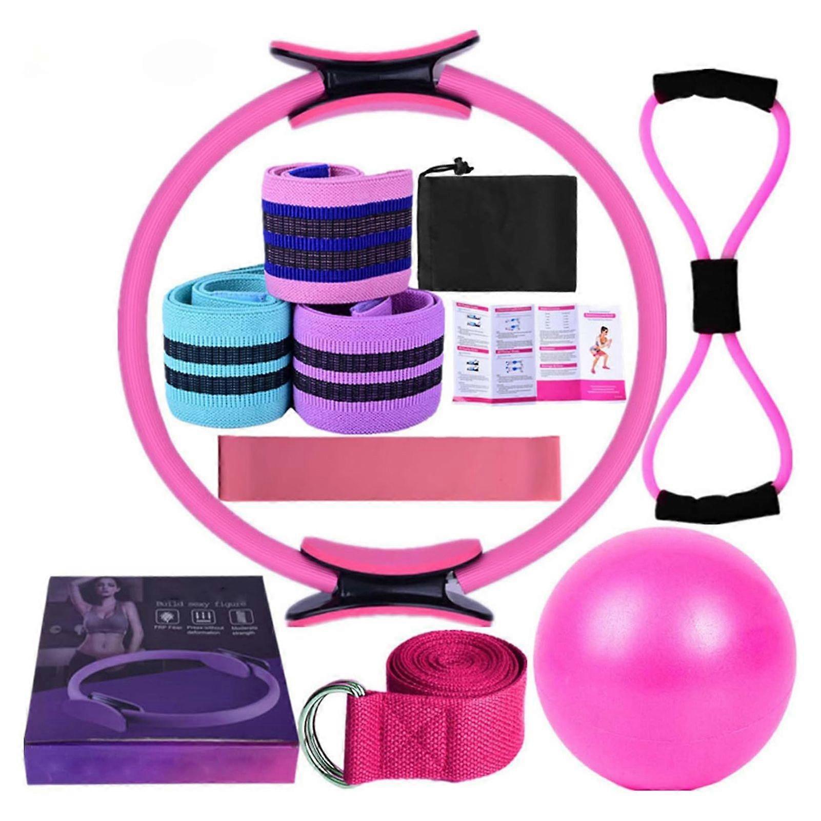 Yoga Fitness 11-Piece Set Pilates Equipment Accessories for Home ...