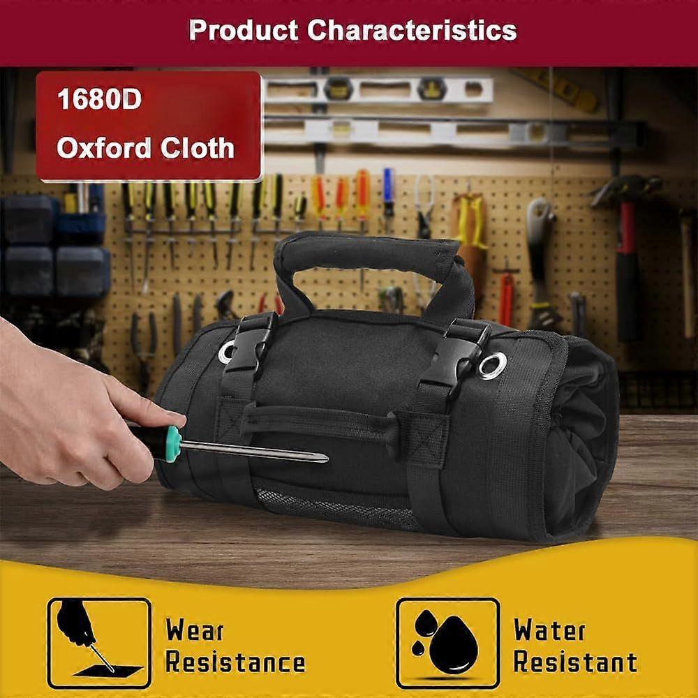 Roll-up small tool box, robust tool organizer for compact storage and easy access | Fruugo UK