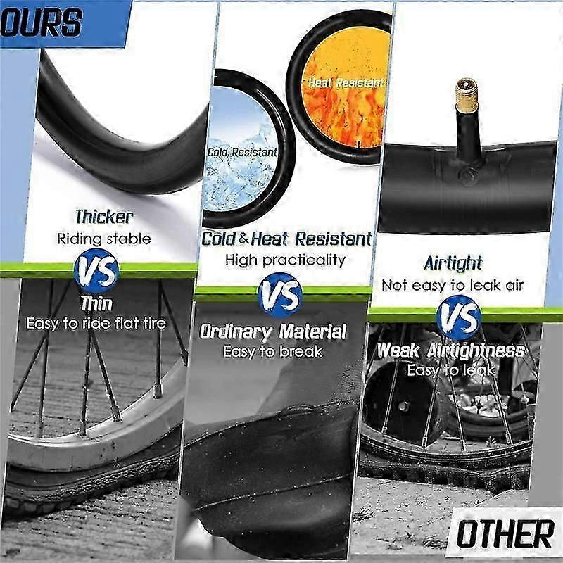 2 Pack 20X4.0 Fat Bike Tube with AV 32mm Valve, Bike Tubes with 2 Tire Levers, for Road/Mountain ...