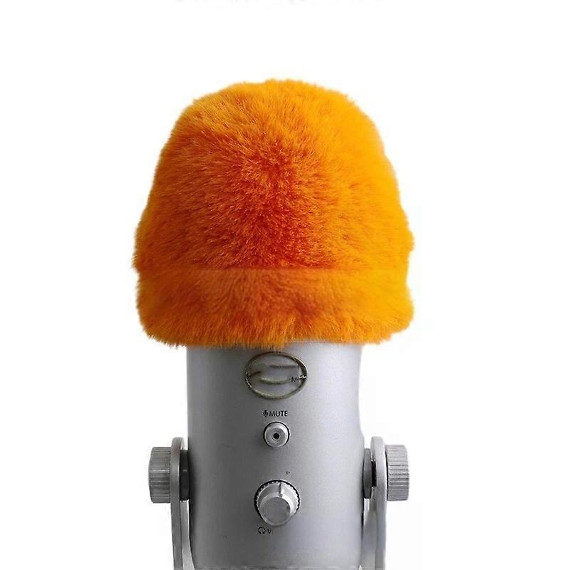 Orange Furry Windshield, Artificial Windscreen for USB Microphones ...