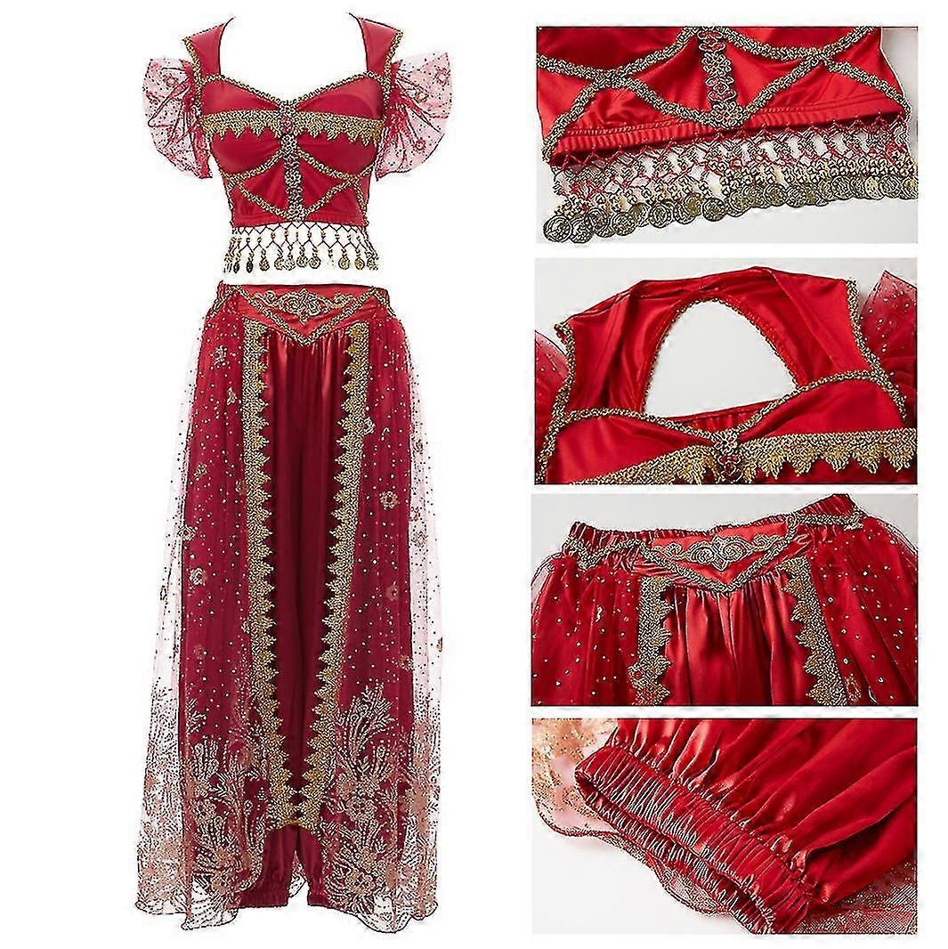 Festival Arabian Princess Costume - Embroidered Bollywood Outfit for UK ...