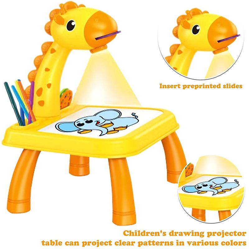 Kids Drawing Desk with Projector Educational Toys with Singing Function ...