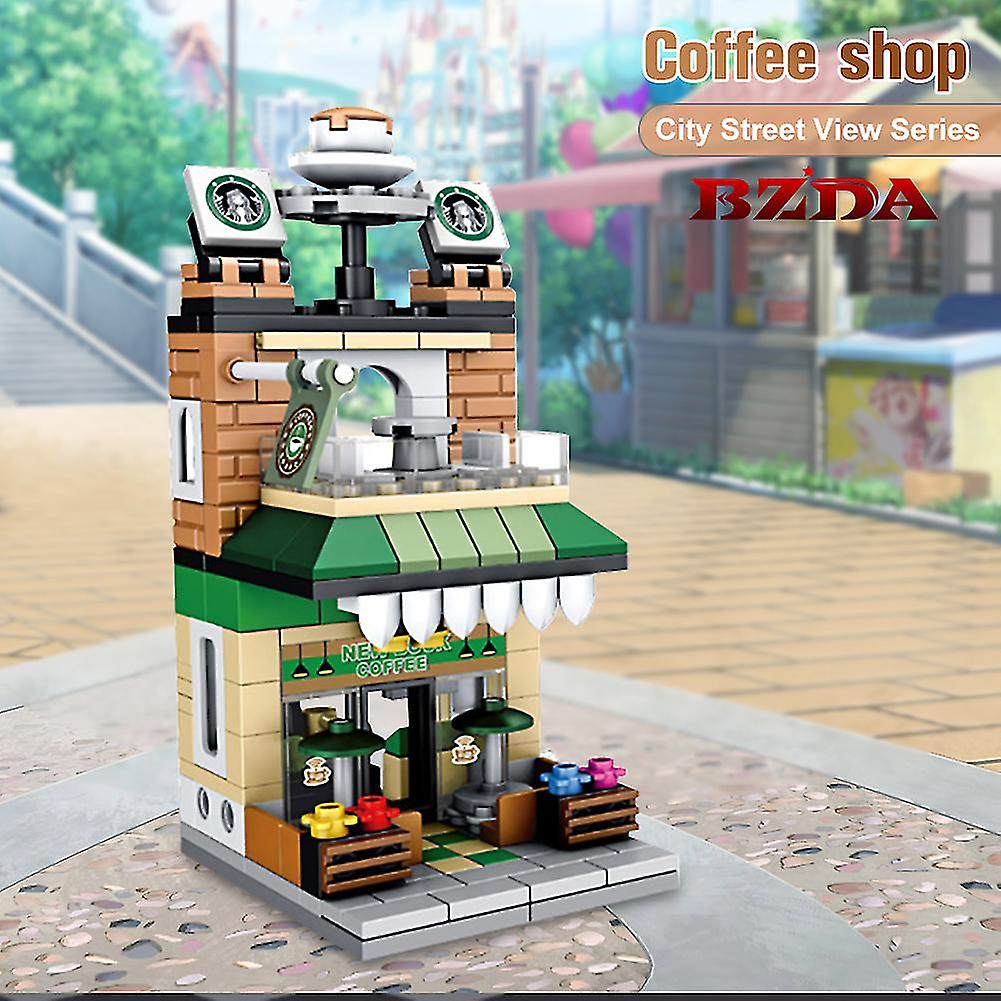 Mini Blocks City Street View Series Coffee Shop Burger Shop Convenience ...