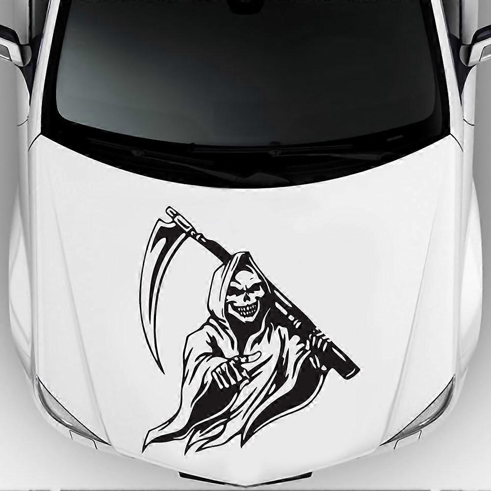 Grim Reaper Car Sticker Scythe Universal Adhesive Car Sticker ...