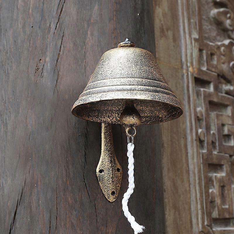 Cast Iron Dinner Bell with Bracket,Outdoor Hanging Dinner Bells,(Size ...