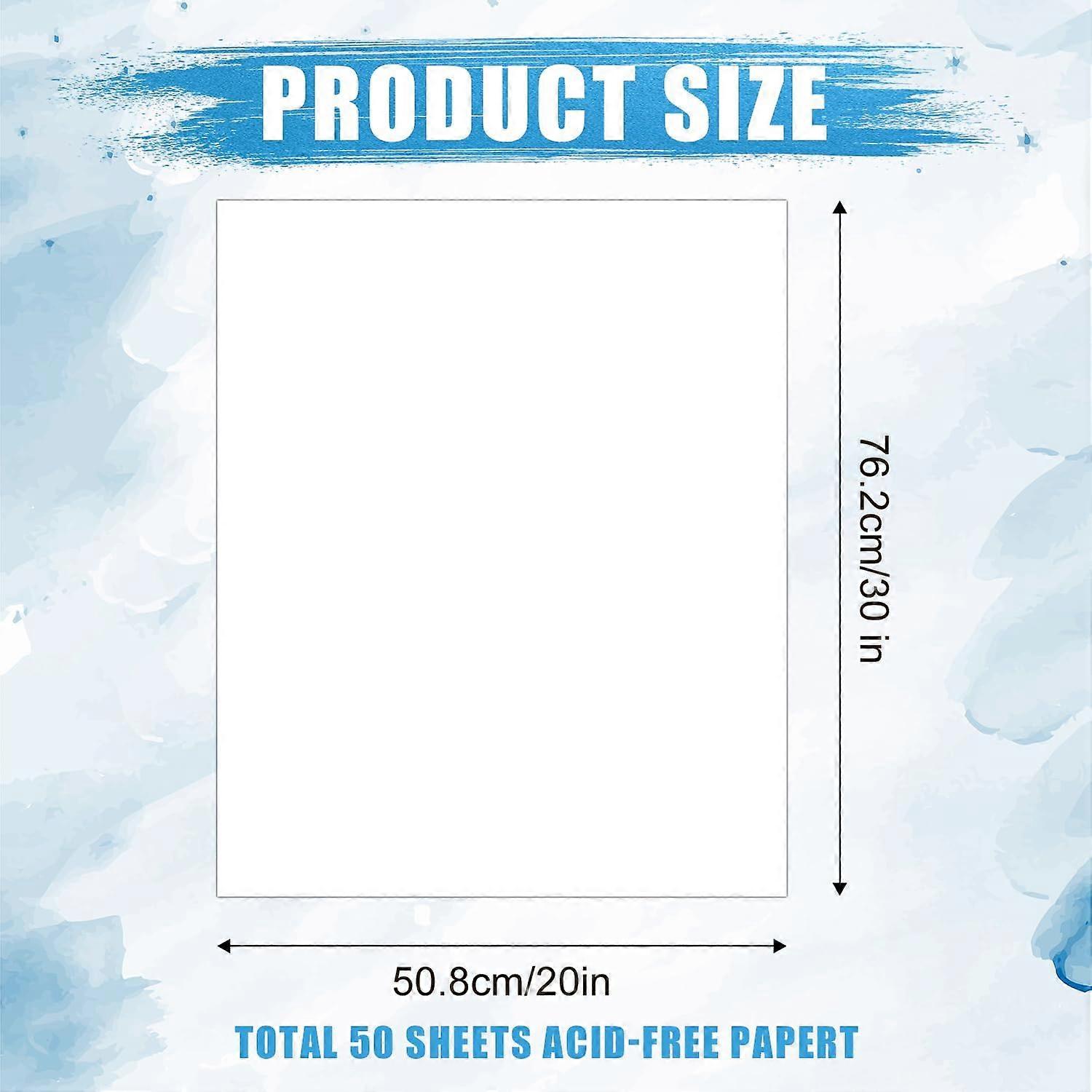 50 Sheets Acid-Free Tissue Paper, 20x30 Inch Acid-Free Wrapping Tissue ...