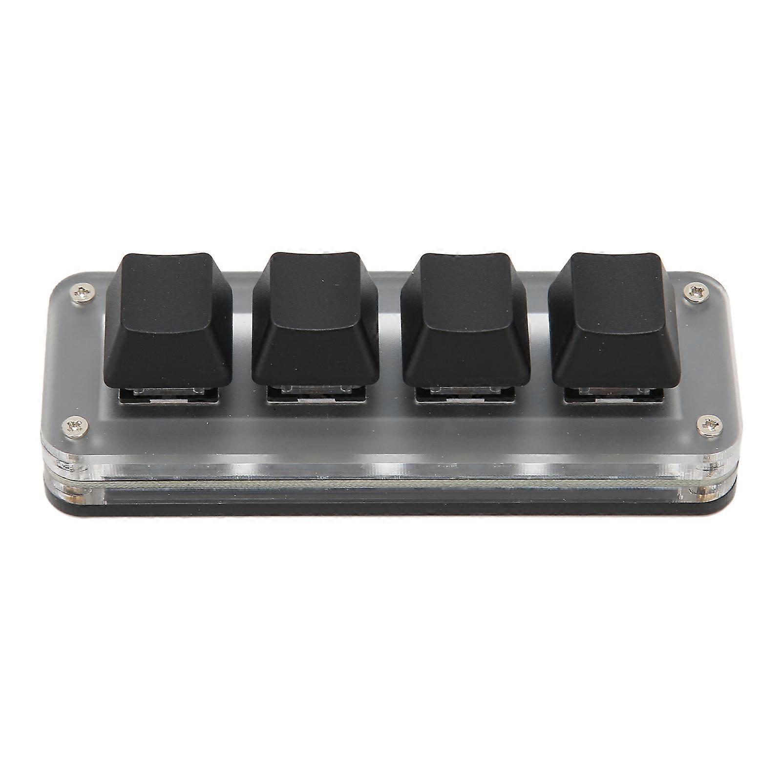 4 Fully Programmable Keys Mini Type C Wired One Handed Mechanical ...