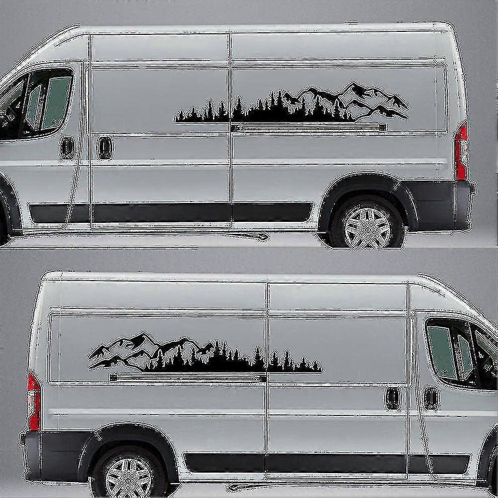 2pcs Car Sticker Mountain Forest Vinyl Car Sticker Truck Window Bumper ...