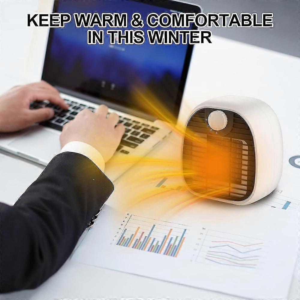 Mini Ceramic Fan Heater with 2 Heat Settings, Overheating & Tip-Over ...
