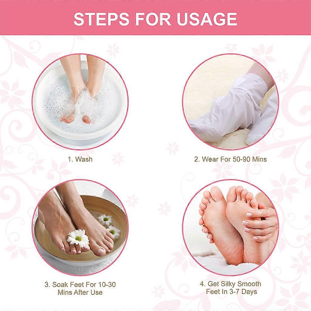 4pcs Foot Mask Peeling for Legs Feet Masks Scrub Exfoliating Peels Away ...