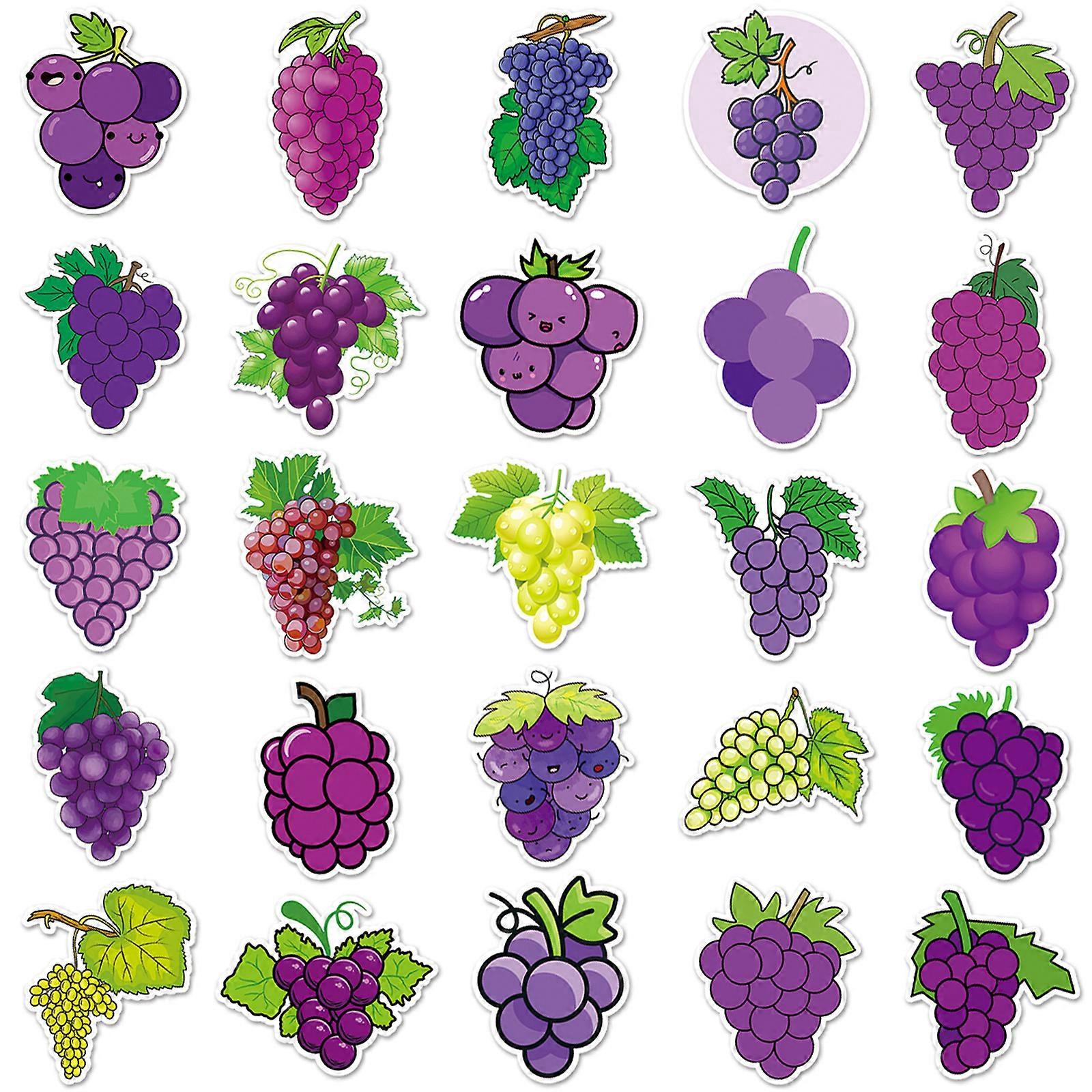 Fruit Grape Stickers Purple Stickers Pack 50pcs-Suitable for Laptop ...