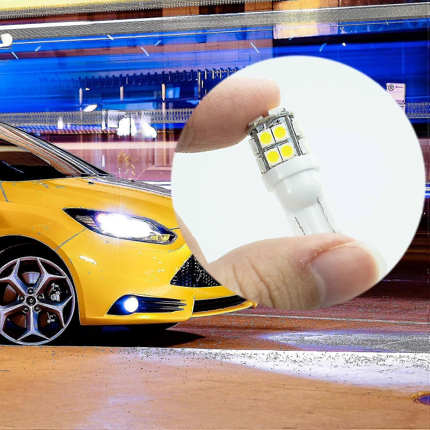 T10 501 W5w Led Side Light Bulb 6 Pack, 12v 3528 20smd 500lm 6500k Bulb For Plate Dashboard ...