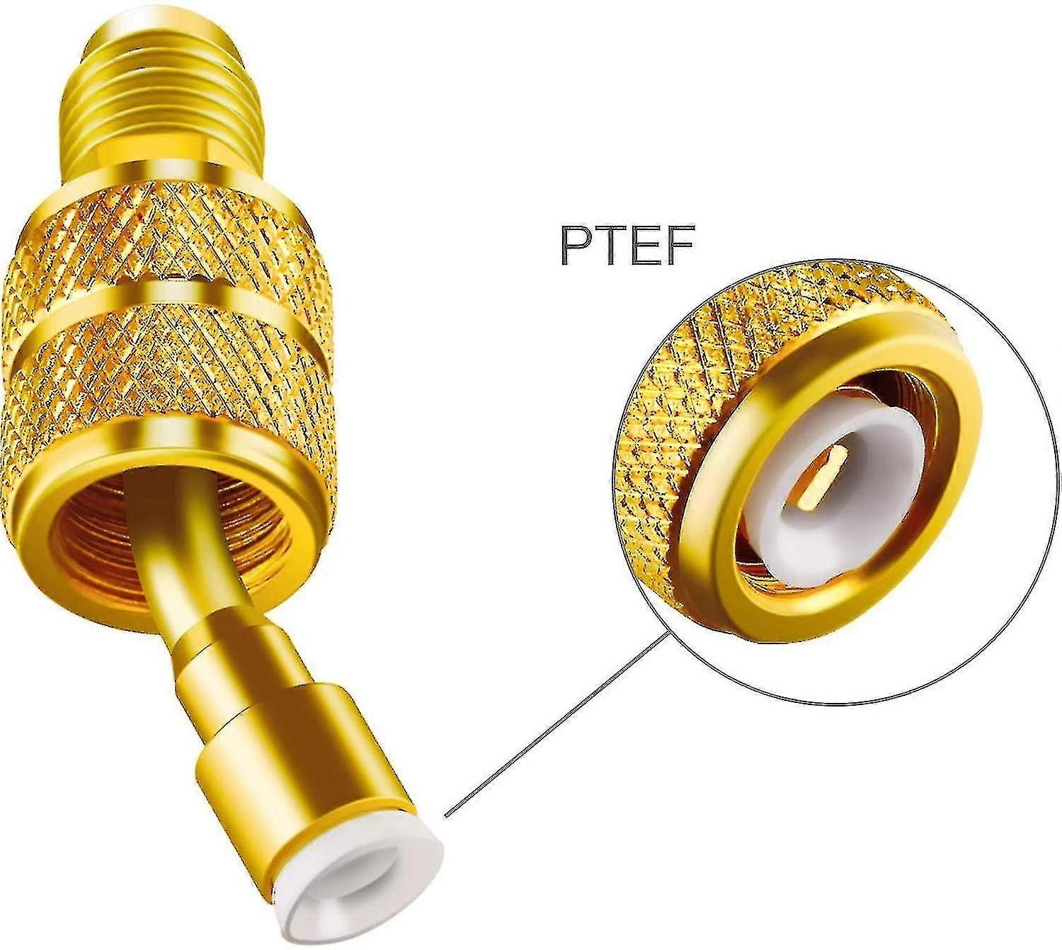 R410a Charging Vacuum Port Adapter Brass Converter With Thimble 5/16 ...