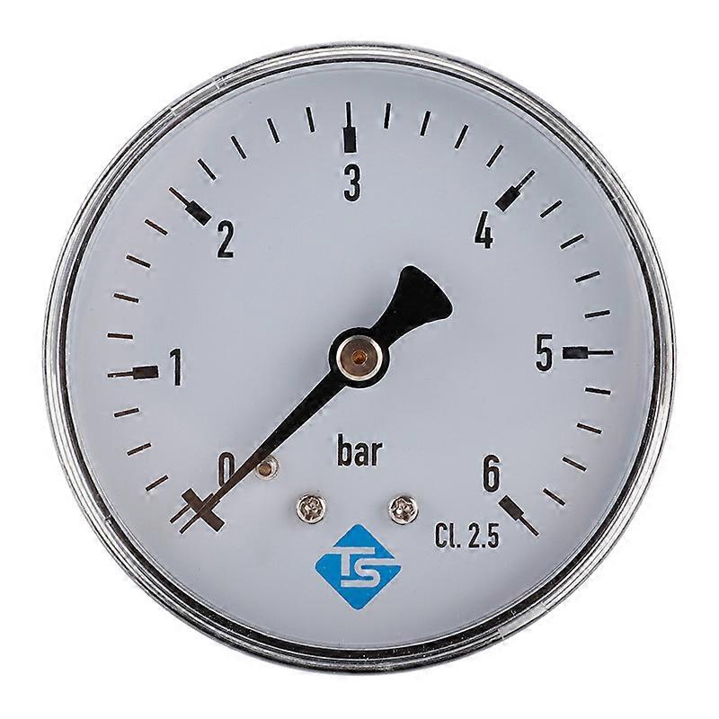 Axial Pressure Gauge, 0-6 bar, Rust-free iron casing, 1/4" NPT Lower ...