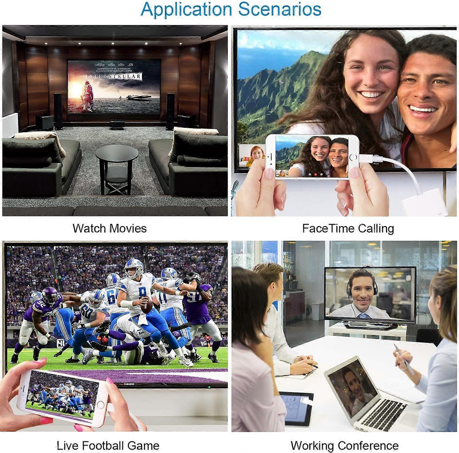 Digital AV Adapter Lightning To HDMI Adapter 1080P with Lightning ...