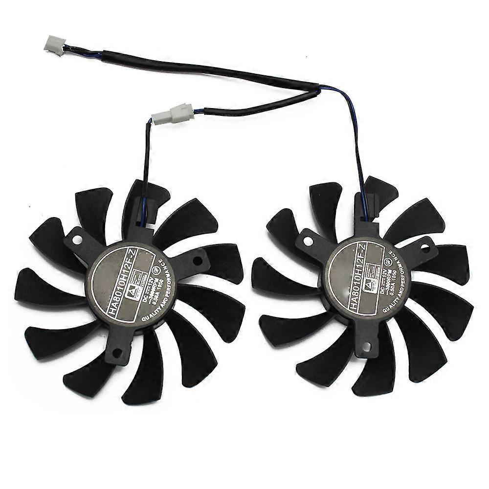 75mm 2Pin GTX1050Ti GPU Cooler DUAL Fan for Geforce GTX 1050Ti GTX-1050 ...