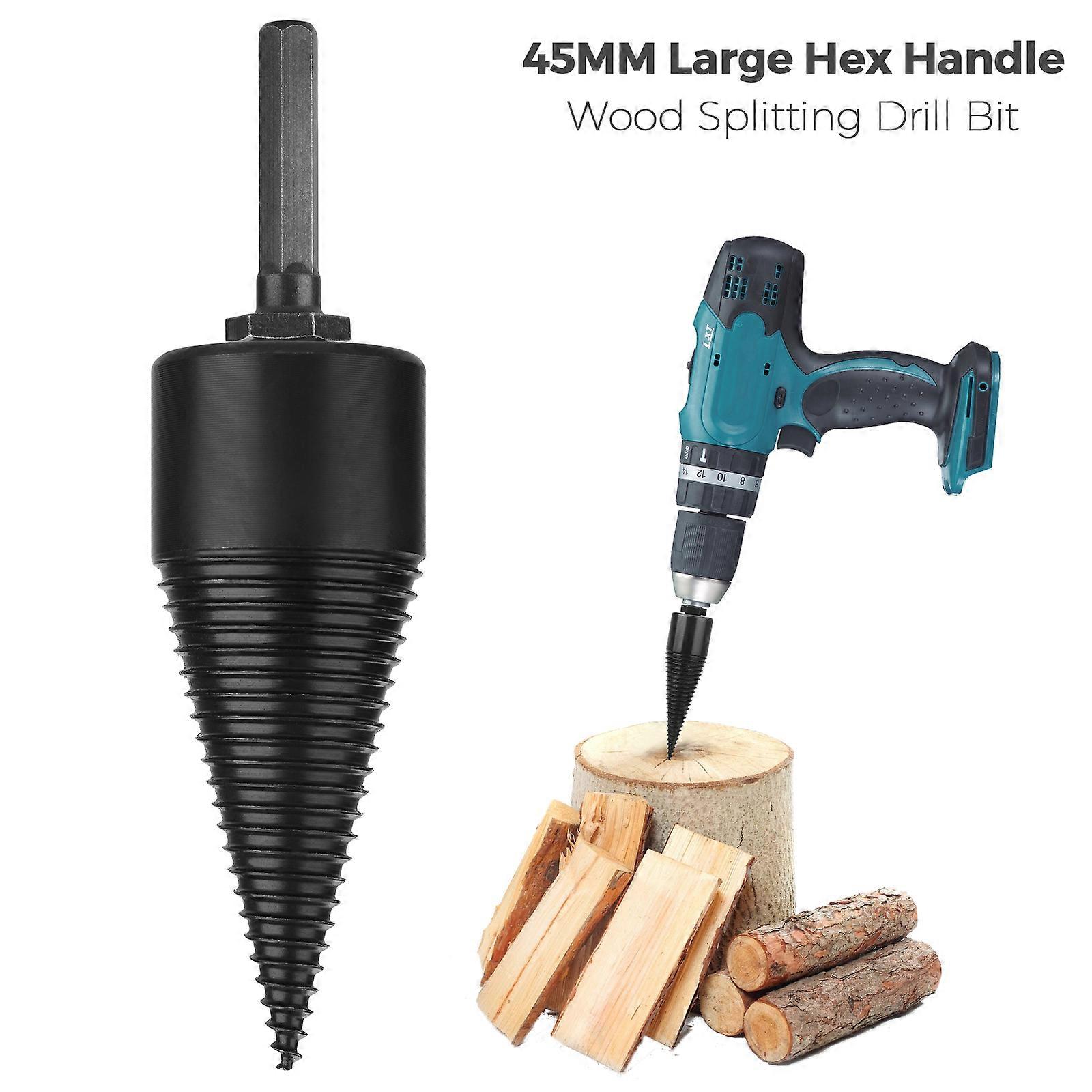 2023 New Splitting Wood Cone Drill Bit, Wood Log Splitter Auger ...