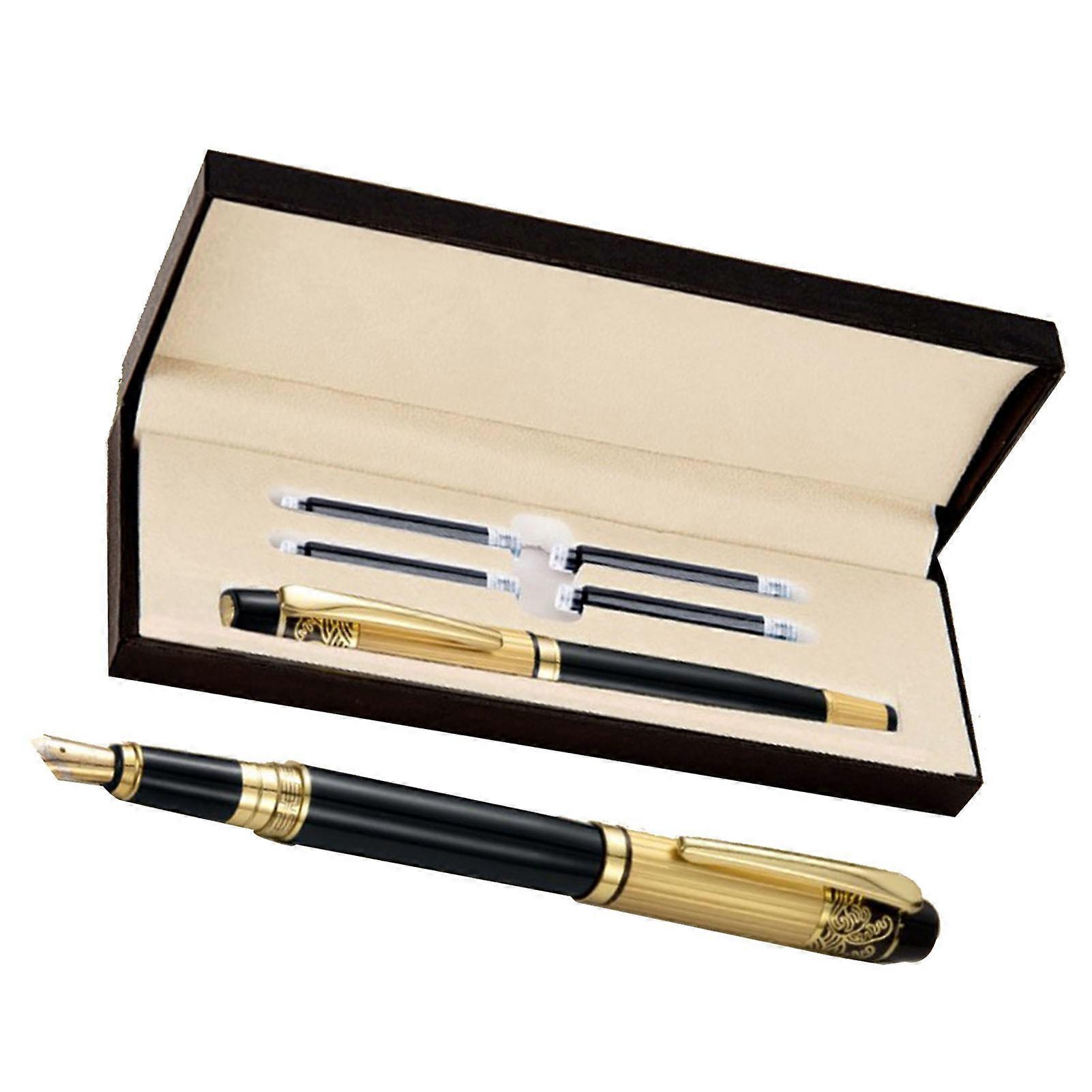 Frosted Fountain Pen with Ink Cartridge Comfortable Grip Fountain ...