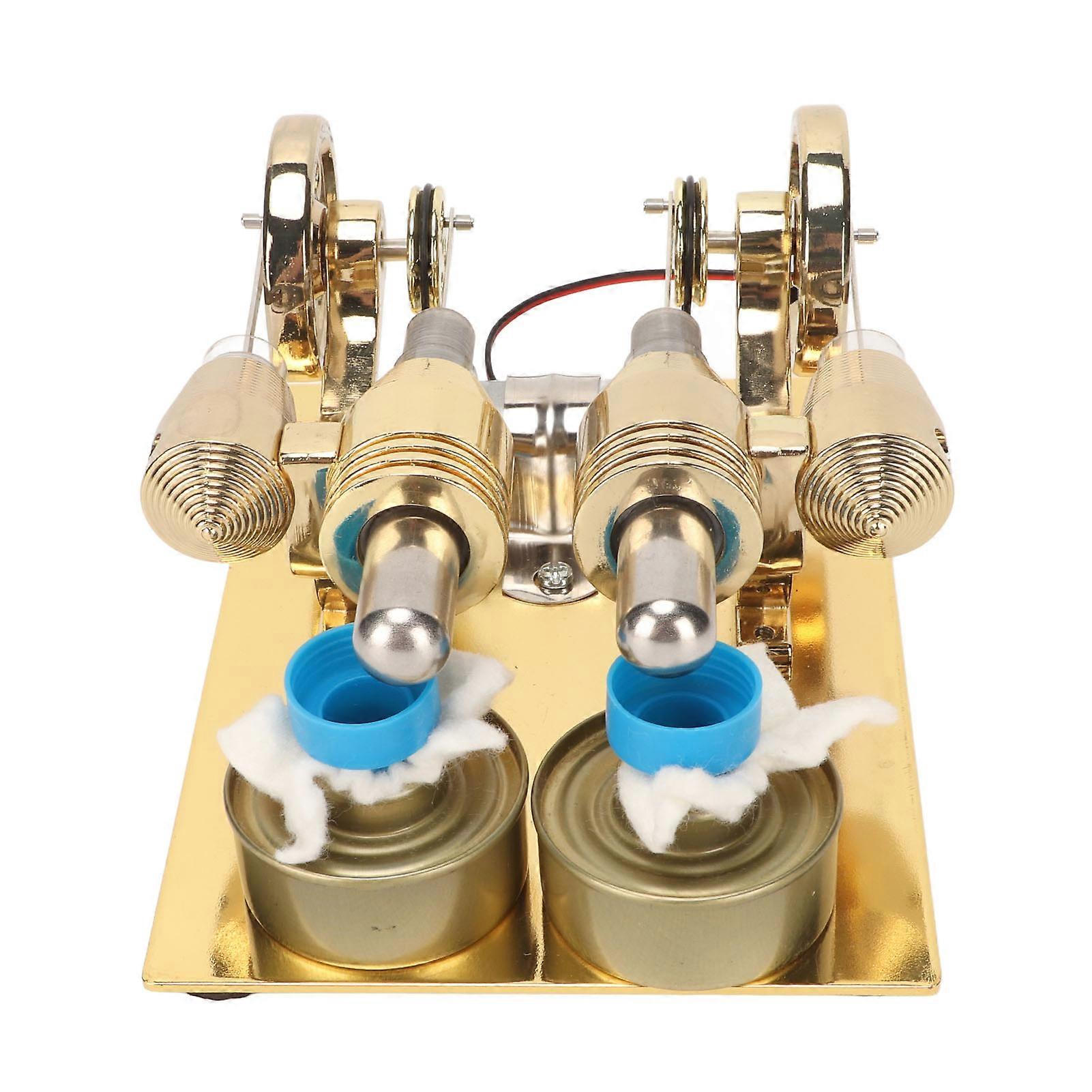 Hot Air Stirling Engine Golden Color Easy Assembly Stainless Steel ...