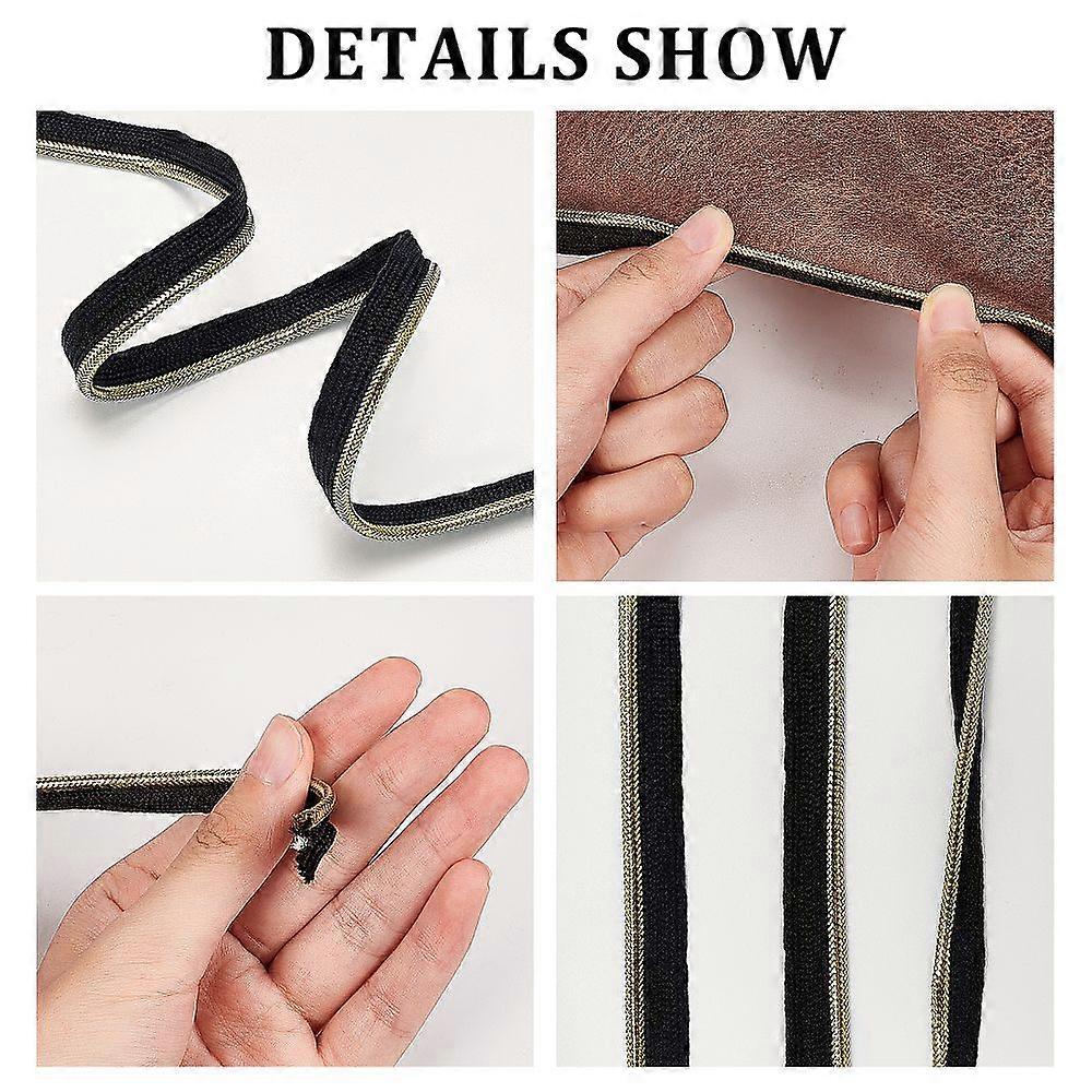 20 Yards Piping Trim with Welting Cord Black Maxi Piping Bias Tape Lip ...