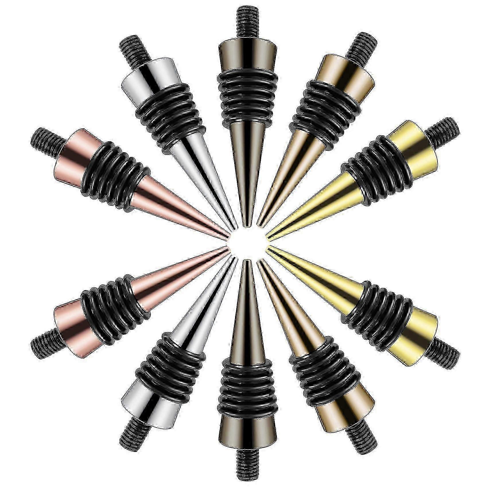 10 Pieces Blank Bottle Stopper with Threaded Post Metal Wine Stopper ...