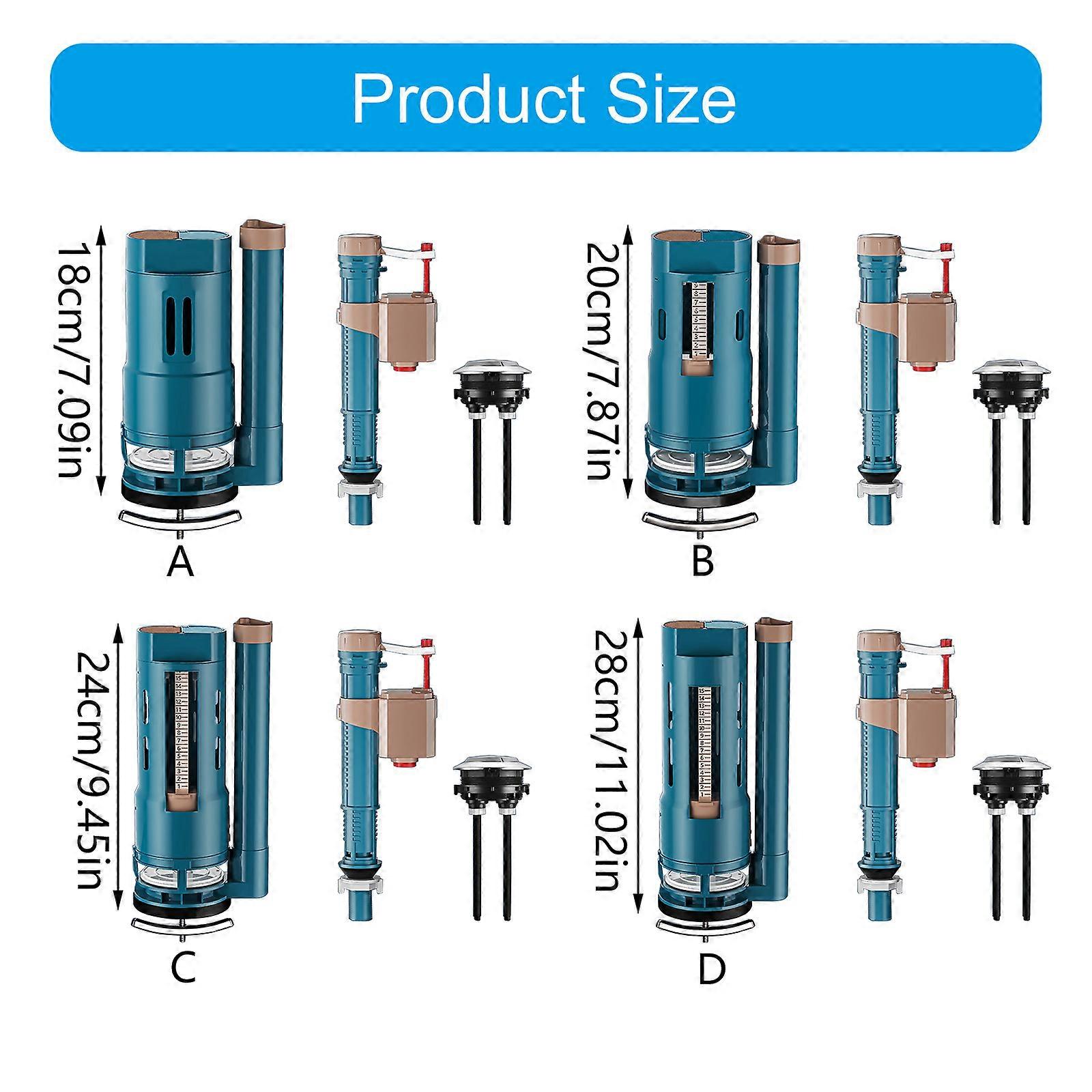 Toilet Inlet and Outlet Valves Toilet Cistern Inlet Valves Two button ...