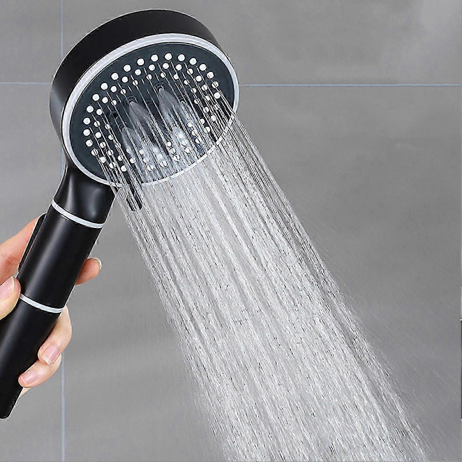Dual Side Shower Head Silicone Gel Massage 6 Gear Switchable One Key ...