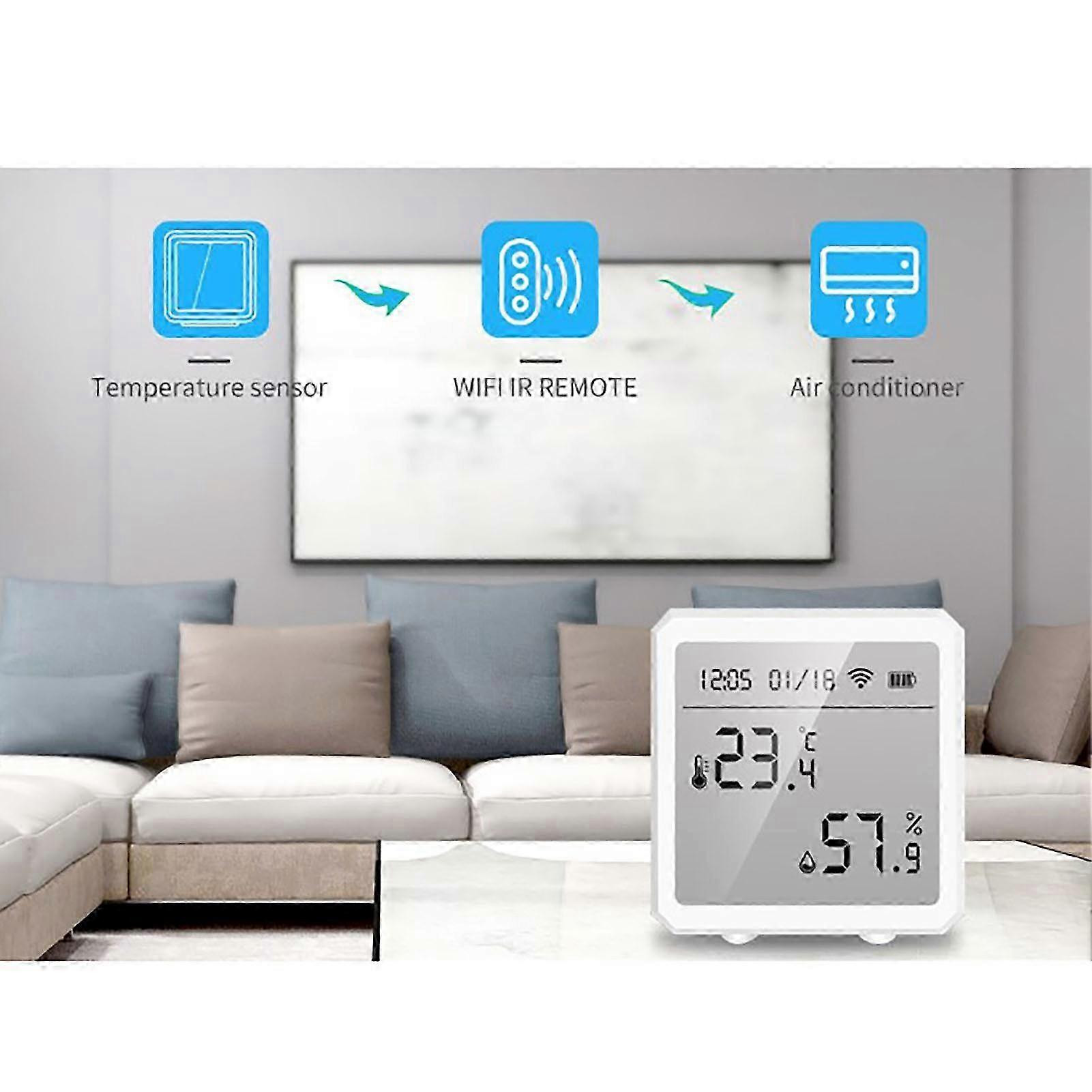 Temperature Humidity Monitor Wifi Sensor Controller Meter Detector LCD ...