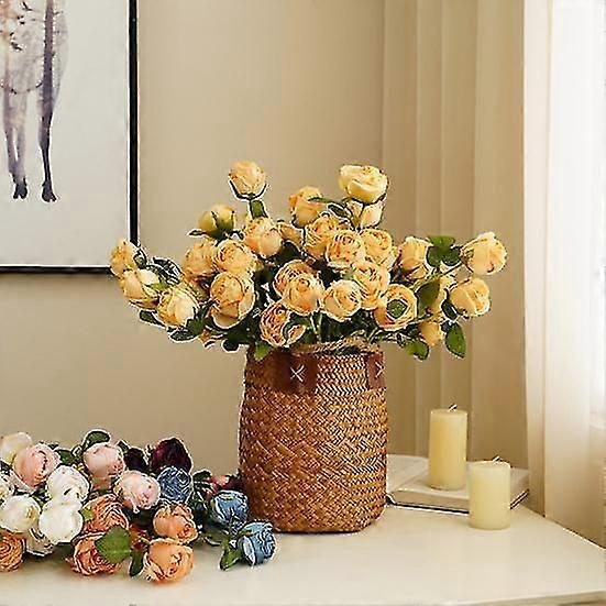 Simulation Roses No-watering Eye-catching Anti-fade Beautiful 5 Heads ...