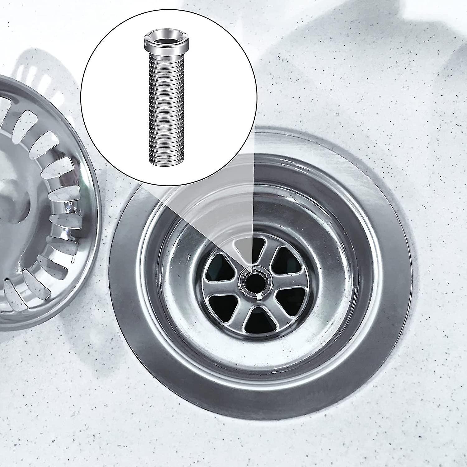 Stainless Steel Sink Basket Screw Home Washbasin Drain Strainer 4 ...