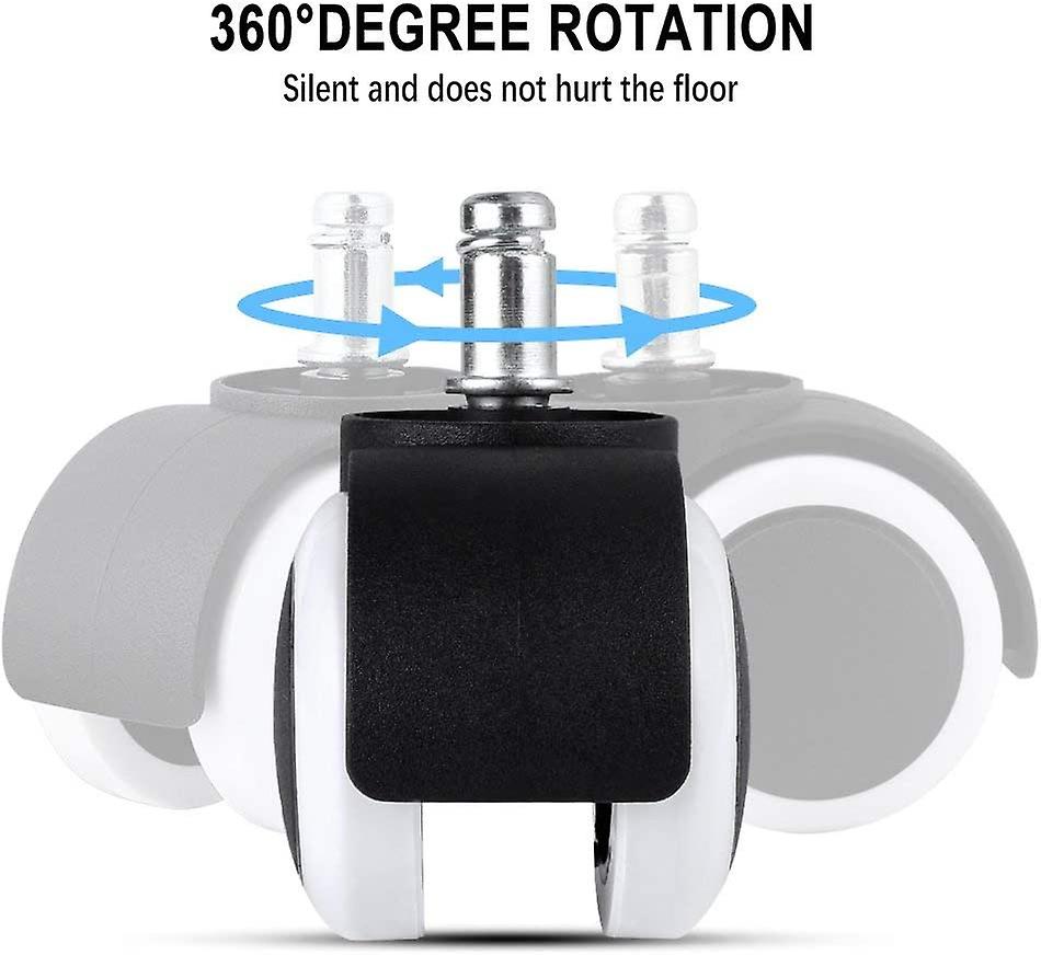 Office Chair Castors (5 Pieces), Quiet Hard Floor Castors Swivel Chair ...
