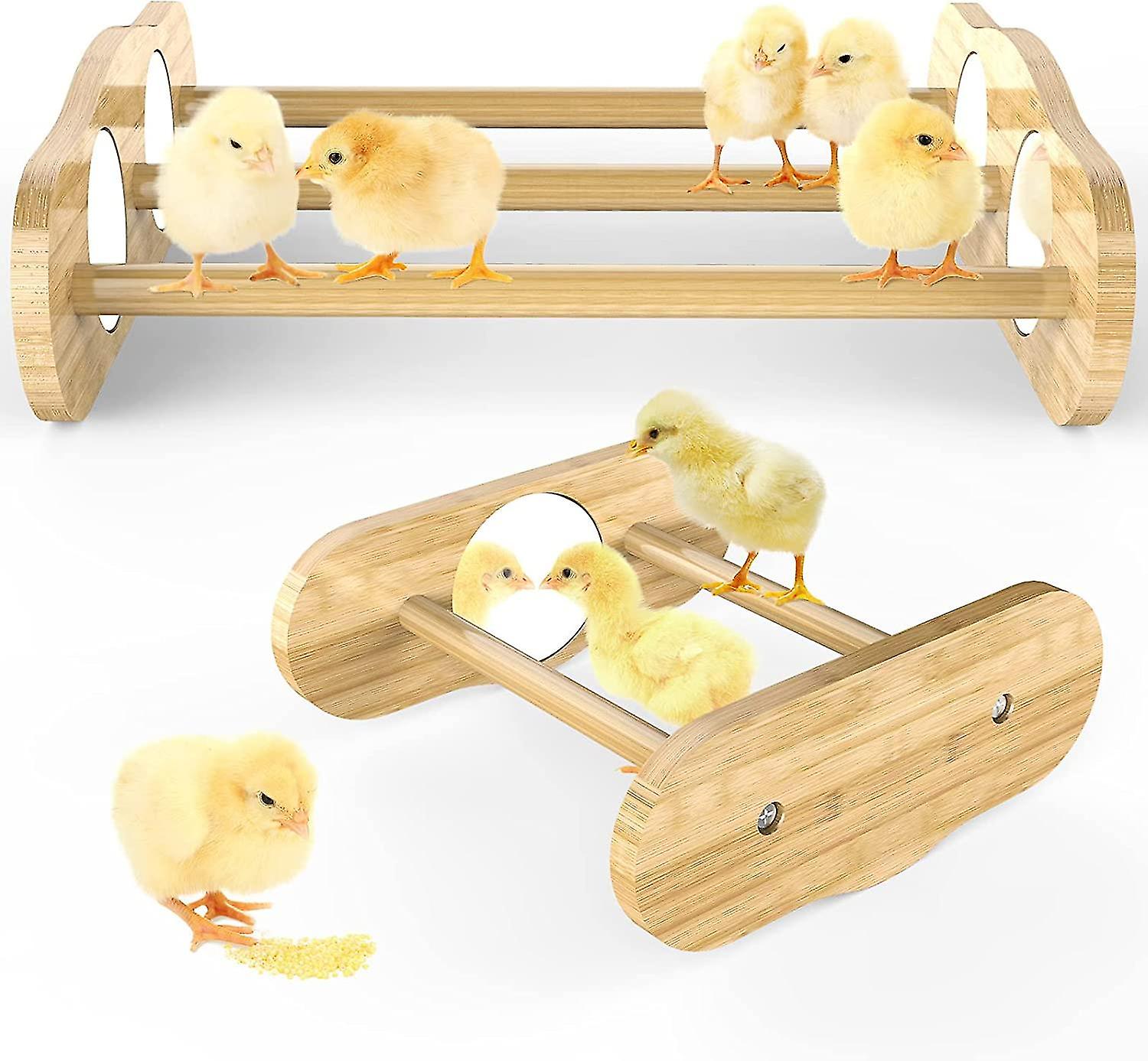 Mini Chick Perch With Mirror, Mini Chick Roost, Strong Bamboo Roosting ...