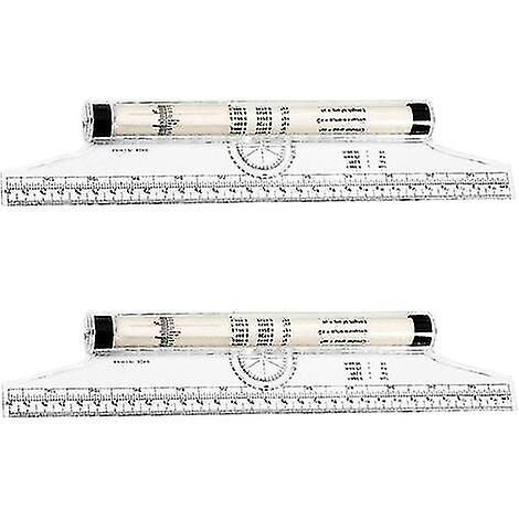 2 Pieces Rolling Parallel Ruler, Rolling Drafting Ruler, Multipurpose ...