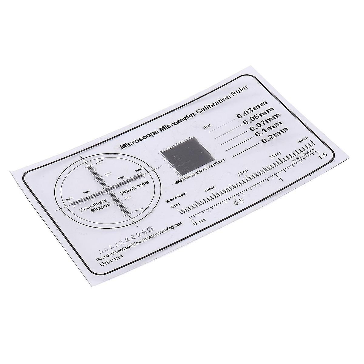 Microscope Ruler Optical Micter Sheet Detect Calibrat Plate,b | Fruugo UK